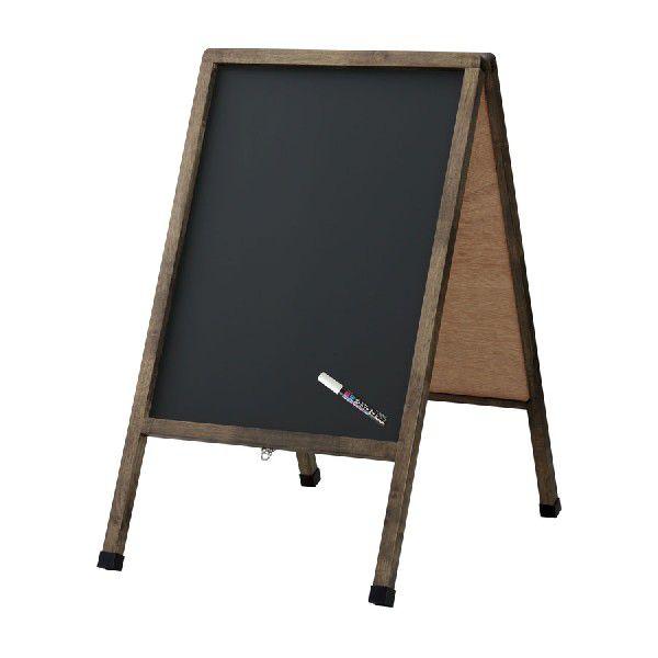 お店の基本、A型看板。2方向からアピールできる両面タイプ、おすすめのメニューなどを描いてPRしましょう。どんな業態にも向いているスタンダードタイプです。マーカーでも、チョークでも書き消し可能、マグネットも使えるA型看板です。ボード面はつや消...