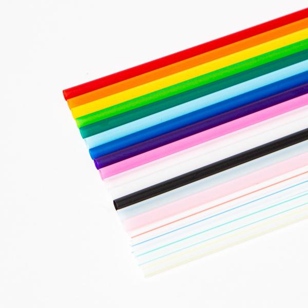 簡易ストロー ストレートストロー　ジュース用6mm×21cm 梱包なし 500本入り20箱(10000本) 全16色 【テイクアウト・イベント・業務用・お祭り・使い捨て食品容器】一般的なサイズの定番ストローです。[サイズ]6mm×21cm[...