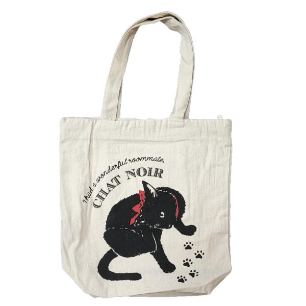 サイズ：幅36cm　高さ37cm  マチ10cm  持ち手51cm   素材：綿／仕様：天ファスナー・裏地付商品ごとに生地やプリントの風合いや目の粗さに違いがございます。