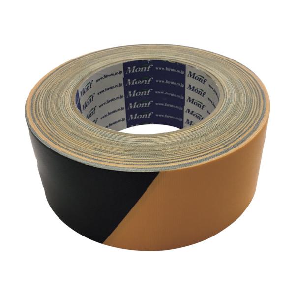 布基材なので手で簡単に切ることができます。粗面接着性に優れコンクリート面・縞鋼板などにも適しています。用途現場の安全対策に。仕様・規格色：イエロー/ブラック幅(mm)：50長さ(m)：25厚さ(mm)：0.24粘着力(N/10mm)：10....