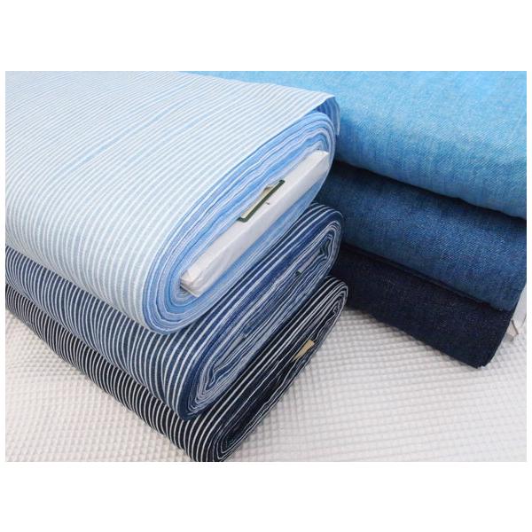 まるで本物のデニムみたいなダブルガーゼ生地が出来ました。無地とヒッコリー(ストライプ)柄があります。さらりとした肌触りが心地良い生地なので、ベビー用品・スタイ・肌着・パジャマ・お洋服、雑貨やインテリア、布団カバーやガーゼケット、ガーゼハンカ...