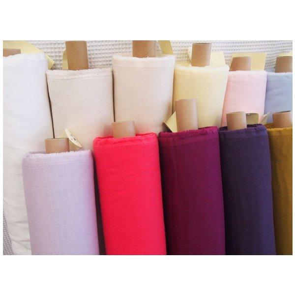 ●8ローズピンク/9パンジーパープル/10バイオレット/は在庫限りとなります。可愛い色から大人色まで幅広いカラー展開の『ノンストレスダブルガーゼ』です。テンションをかけず、染料の流れにまかせて染色加工しているのでふんわり仕上がりました。ベビ...