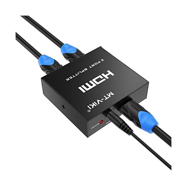 カラー：ブラックサイズ：2出力このHDMI 分配器 2出力は、1つのHDMI 入力デバイスを2つの HD 出力モニターに同時にミラーリング/複製することができます。その詳細はビデオ操作で確認できます。HDMI スプリッター 1入力2出力は、...