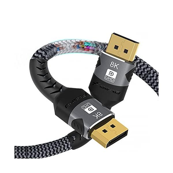 カラー：シルバーブラックサイズ：1MDisplayport ケーブル 1.4は、高純度の無酸素銅コアを使用し、最大8K @ 60HZの解像度をサポートし、displayport ケーブルは4K @ 120HZとも互換性があります。dp 1....