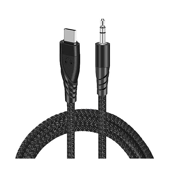 カラー：ブラックサイズ：Type C-3.5mm【USB C to 3.5mm AUX ケーブル】 USB-Cコネクタ付きのスマホを簡単に3.5mmジャックが搭載したカーステレオ、ヘッドフォン、スピーカーなどに接続できるオーディオ変換ケーブ...