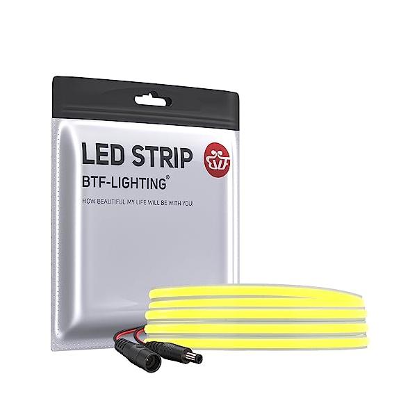 カラー：DC12V 電球色 5mmサイズ：1M 480LEDs/mスタイル：寝室 キッチンホーム 屋内装飾超明るい DC12V 480LEDs/m 1M 5mm 電球色 3000K。フレキシブルチップを搭載したボードのFCOB LEDテープ...