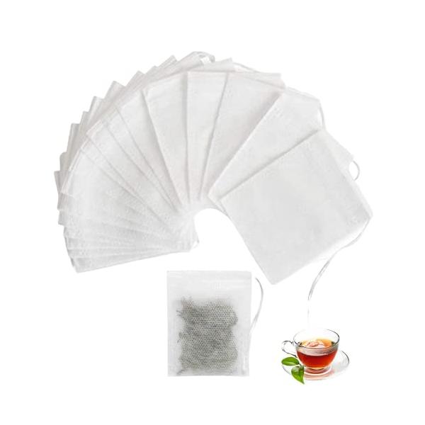 サイズ：B【 パッケージ内容 】空のティーバッグ200個入り。お茶をすっきりと素早く簡単にお召し上がりいただけます。【サイズ】5cm*7cm、簡単に塗りつぶし、緩んだ葉が逃げるのを防ぐひもがおります。【 優れた素材 】引きひもシールデザイン...