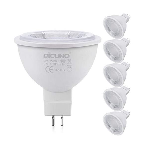 カラー：電球色サイズ：6個入スタイル：モダン【商品仕様】口金：GU5.3、入力電圧：12V、ルーメン：500lm、省エネ：5W=50Wハロゲン電球の明るさ、色温度：2700k（電球色）、ビーム角度：38°。【集中照明】照射角度が38度なので...