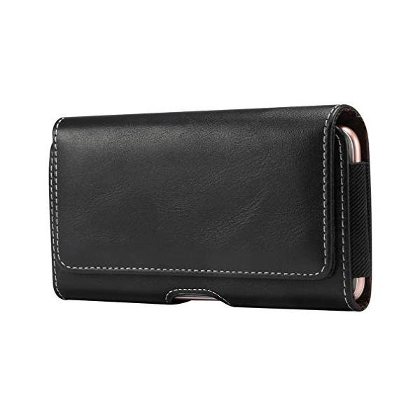 カラー：ブラックサイズ：5.2インチベルトケースiphone 14 ベルトホルダー 横 ,材質: 高品質のPUレザー,重量 : 約58g ,耐久性材質を使用しています, 外寸法:W80×H148×D18mm, 参考収納寸法:W75×H145...