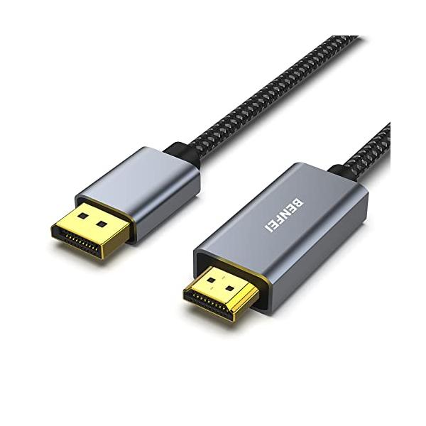 カラー：greyサイズ：1.8Mスタイル：1個【機能性】BENFEI DisplayPort-HDMI ケーブルは、瞬時で正確にDisplayPortからHDMIへのデータ変換を実現します。また、非圧縮デジタル 7.1、5.1、または 2 ...