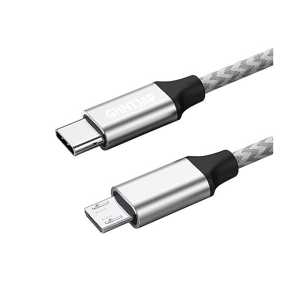 サイズ：0.5M?【充電＆データ同期】USB C Micro B 変換ケーブルはUSB2.0に対応、最大480Mbpsのデータ転送速度をサポートし、映画や写真やファイルなどの転送が可能です。最大2.4Aの出力。USB-C (Type C)ポ...
