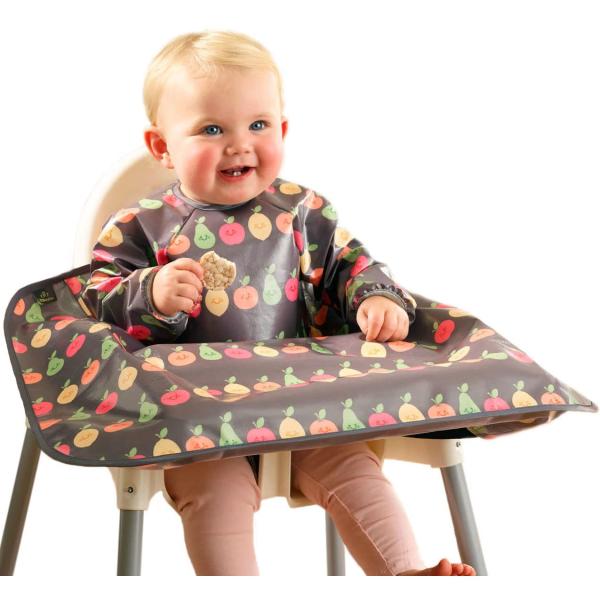 カラー：フルーツサイズ：横幅64cmスタイル：ビブ【離乳食をスタートしたお子さまにピッタリのカバーオール長袖ビブ！】 赤ちゃんが主体的に食べたいものを決めるBLW(Baby-Led Weaning)を始めるのにもピッタリのビブ！【汚れがサッ...