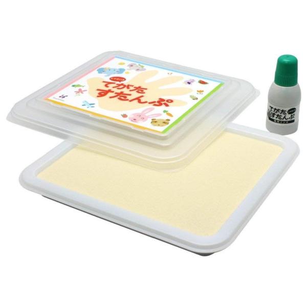 カラー：グリーンスタイル：すたんぷセット【インキ色】グリーン【インキ種類】水性顔料【セット内容】専用スタンプ台、専用インキ【捺印回数】約300回【仕様】ST基準に適合