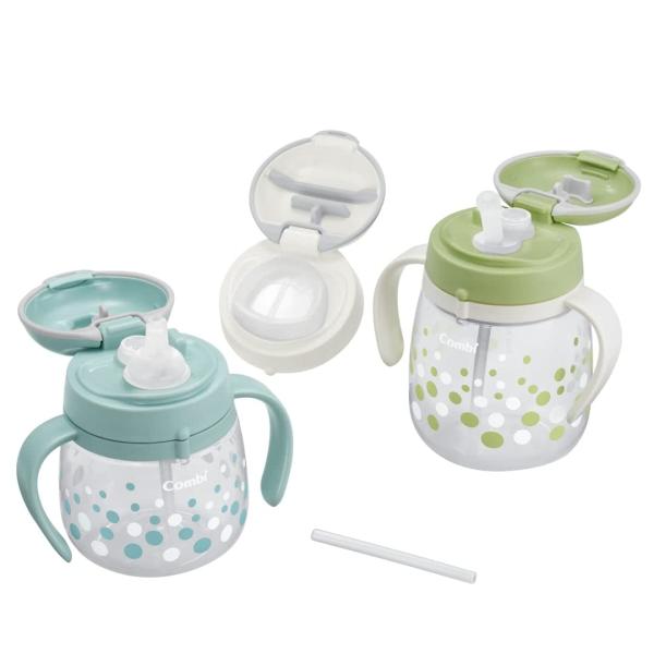 カラー：ソーダフロートサイズ：240ml＆340mlスタイル：プレミアムセット4か月頃から始められる、日本製マグシリーズはじめてストロー（4ヶ月〜）・はじめてコップ（5ヵ月〜）・漏れないストロー・240ｍｌボトル・340ｍｌボトルのフルセッ...