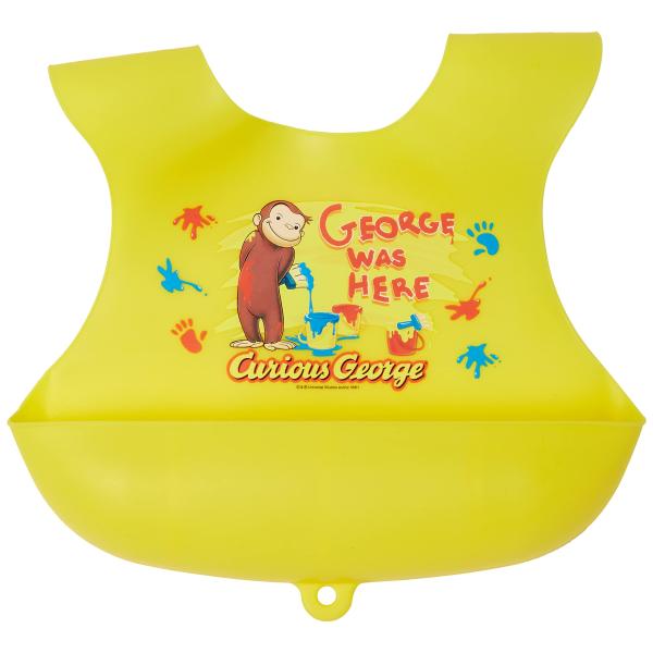 カラー：スタイ 子供用 食事エプロン シリコン製 おさるのジョージサイズ：26×35cmスタイル：かわいいサイズ: 26×35×3.5cm素材・材質:シリコン製