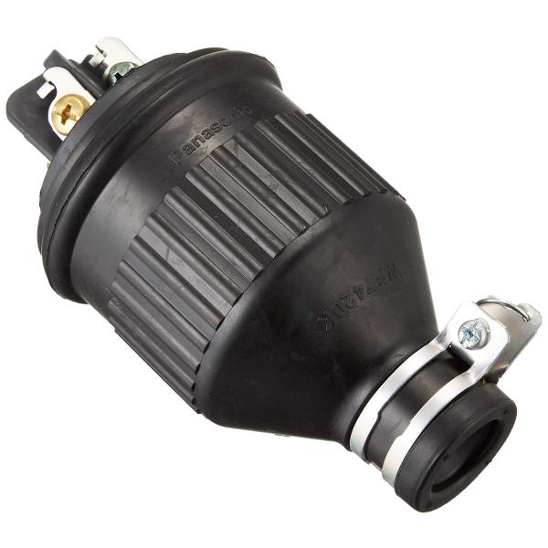 カラー：接地3P(旧4P)サイズ：20A250Vスタイル：防水ゴムキャップ適用電線の種類:ゴムキャブタイヤケーブル(2種以下)、ゴムキャブタイヤ丸形コード、ビニルキャブタイヤケーブル、ビニルキャブタイヤ丸形コード圧着端子結線可否:○