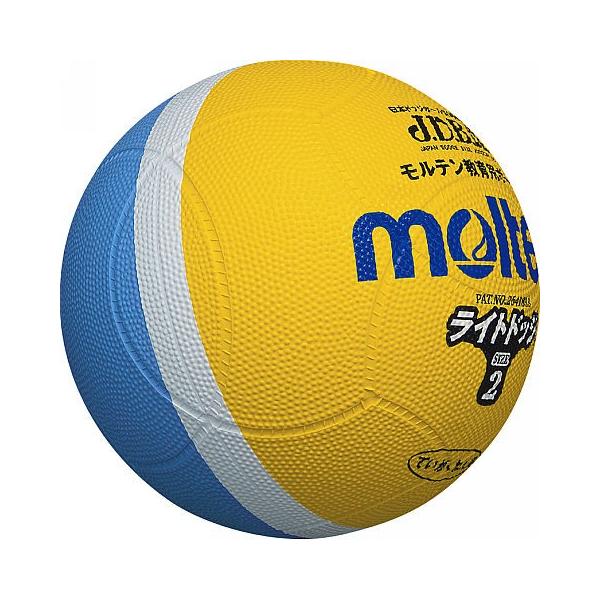 素材:ゴム サイズ:軽量2号 カラー:LSK黄×サックス 仕様その他:重量：200−220g●突き抜け防止バルブ※日本ドッジボール協会推薦球※空気の入れ過ぎにご注意下さい。空気を入れる際は付属の専用メジャーをご使用下さい。
