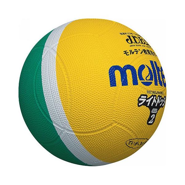 素材:ゴム サイズ:軽量2号 カラー:ML黄×緑 仕様その他:重量：200−220g●突き抜け防止バルブ※日本ドッジボール協会推薦球※空気の入れ過ぎにご注意下さい。空気を入れる際は付属の専用メジャーをご使用下さい。