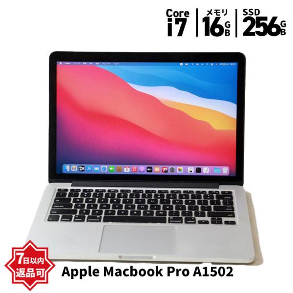 メーカー：Apple アップル年式：Late 2013製品番号：ME867J/A品名：Macbook Pro A1502液晶：13.3インチ WQXGA (2560×1600)動作確認用OS：Big Sur macOS 11.7.10CPU...