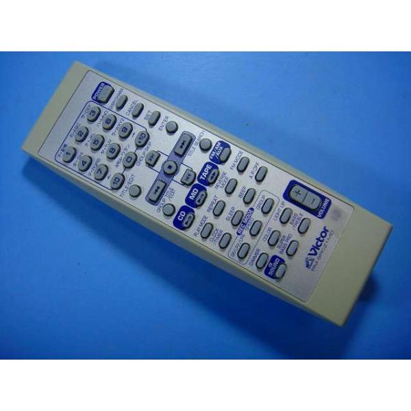 メーカー：ビクター型番：RM-SRCZ1MD付属品：本体（写真内の物ですべてになります）【商品の状態】使用感、スレキズ、日焼け、汚れ等あります。全ボタン赤外線による動作確認OKでした。不具合がある場合は下記に記載致します。不具合：なし