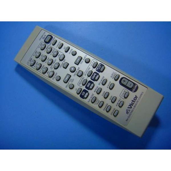 メーカー：ビクター型番：RM-SUXZ7MD-S付属品：本体（写真内の物ですべてになります）【商品の状態】使用感、スレキズ、日焼け、汚れ等あります。全ボタン赤外線による動作確認OKでした。不具合がある場合は下記に記載致します。不具合：なし