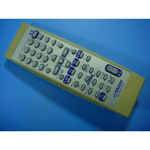 メーカー：ビクター型番：RM-SNSX77WMD付属品：本体（写真内の物ですべてになります）【商品の状態】使用感、スレキズ、日焼け、汚れ等あります。全ボタン赤外線による動作確認OKでした。不具合がある場合は下記に記載致します。不具合：なし