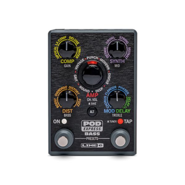 [直輸入品]超ポータブルなベースアンプ＆エフェクトプロセッサー「POD Express Bass」ベーシストが望む場所へ、いつでもトーンを持ち運べます。シンプルな操作で使いやすく、HXプロセッサーファミリーを継承したモデリング技術が卓越した...