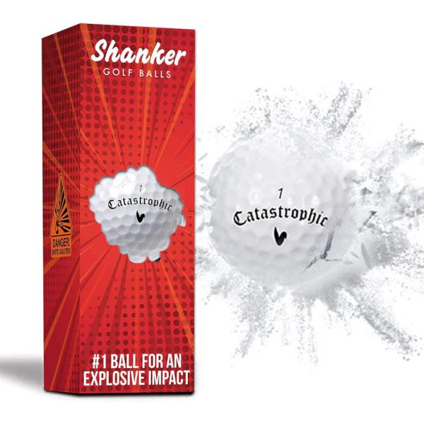 [直輸入品] TikTokでおなじみ、トリック＆ノベルティボール、シャンカー・ゴルフの大爆発ゴルフボールです。インパクトでボールが爆発し、煙が立ち上ります。ゴルファーへのいたずらやジョークギフトに最適です。?