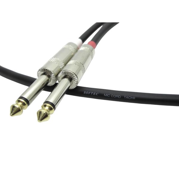 ■ 商品仕様 ■ケーブル：立井電線 SOFTEC MIC CORD（2芯シールド線）芯線：非メッキ軟銅線、シールド：錫メッキ軟銅線、ケーブル外径約6.1mm（ケーブルは非常に柔軟で取り回しやすい）TSフォンプラグ：CLASSIC PRO ク...