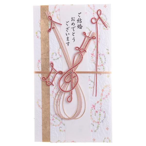 結婚式や音楽会などのお祝いに。音楽を愛する方のためのご祝儀袋。【サイズ】約10.5cm×約18.5cm　【ゴールド】短冊：Happy　Wedding、御結婚御祝、無地　中袋１枚　【レッド】短冊：寿、御結婚おめでとうございます、御祝、無地  ...