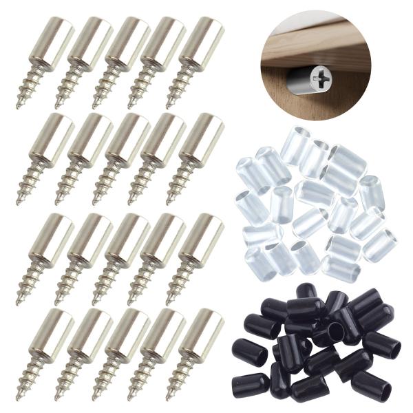 商品詳細サイズ：約26ｍm×約7mm(ダボ)　　　　約16mm×約9mm(キャップ)重量：約5.5g(ダボ1個)　　　約0.6g(キャップ1個)材質：チタンメッキ鉄(ダボ)、シリコン(キャップ)セット内容：ダボ×20個、キャップ×同色20個...