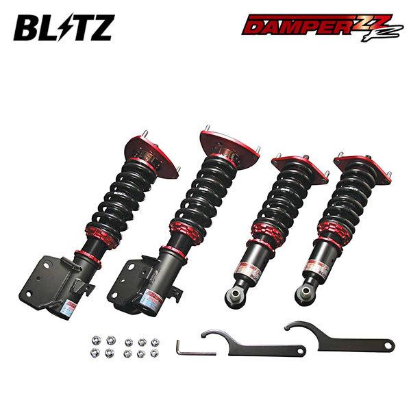 品番：92390メーカー名：BLITZ ブリッツ製品名:DAMPER ZZ-Rマウント：純正/純正レート：5.0/2.4自由長：180/230スプリングタイプ：ST/BS車高調整範囲：-70〜0/-60〜-20リア減衰ダイヤル：アッパーマウ...