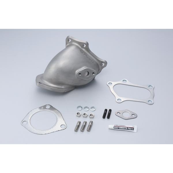 品番：424002品名：FULL CAST TURBO OUTLET PIPE材質：SUS304製法：フルキャスト出口内径：Φ72フランジ厚：12mm容積：987cc重量：2.2kgキット構成：アウトレット本体アウトレットガスケット（フロン...