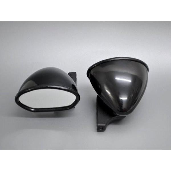 【ビタローニ セブリングタイプ だ円ブラック　汎用ドアミラー 】★懐かしの汎用ドアミラー復活！★旧車ブームのお宝品！★ボディーはオールブラックの復刻版ヴィンテージルック！★古くなったミラーを交換するだけで車が引き締まります★お手軽価格でご提...