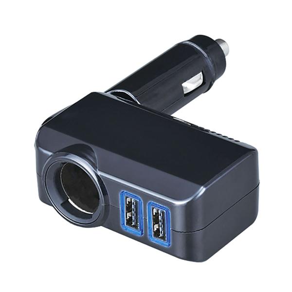 ■品番：F310■サイズ：H113×W80×D31mm■入力電圧：DC12V（12V車専用）■USBポート（出力）：DC5V／最大4.8A（1ポート最大2.4A）■製品全体（出力）：DC12V／最大80W（USBポート含む）■抜け防止機能対...