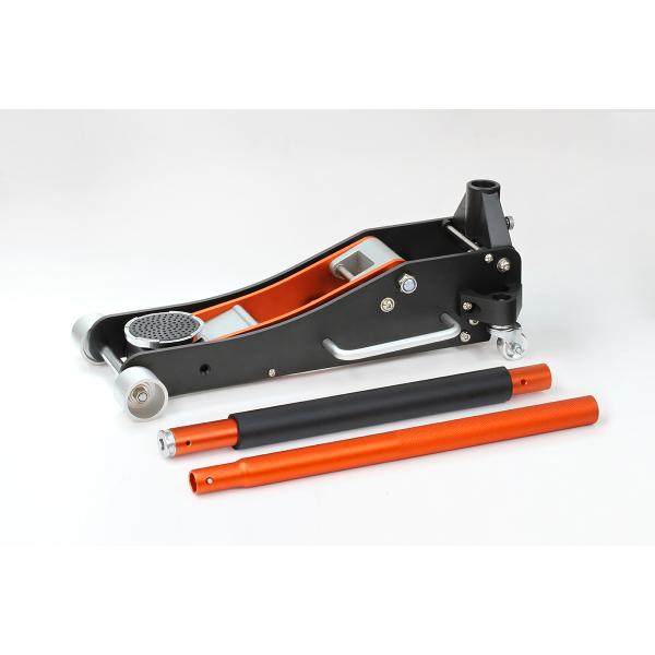 ■最大荷重：2トン■揚幅：83mm〜470mm■質量：19.0kg■本体サイズ：302(W)×650(L)×235(H)mm■ハンドル長：1200mm(2本連結時)