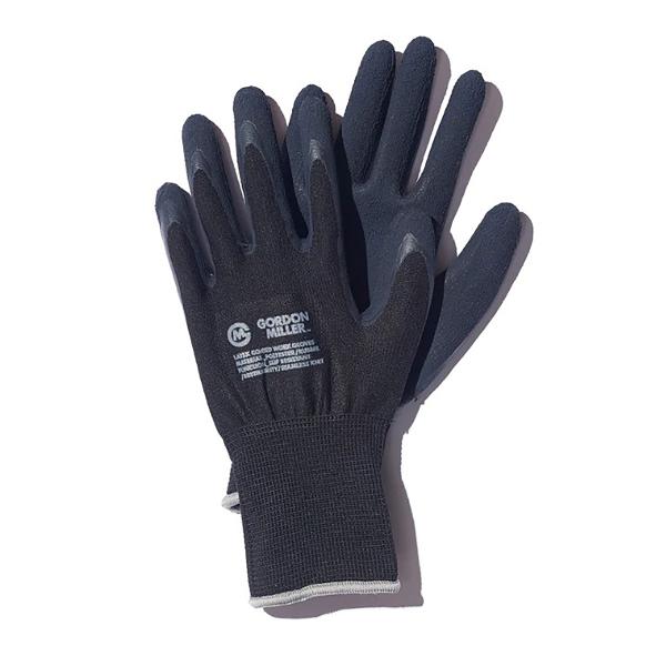 ■用途：アウトドア、ガーデニング、運搬、DIY作業、各種メンテナンスなど■素材：手袋本体：ポリエステル／コーティング部分：天然ゴム■カラー：ブラック■サイズ：L（全長：約250mm 中指長さ：約80mm 掌周り：約195mm）■原産国：中国