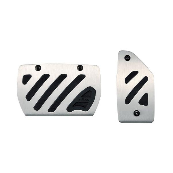 ■品番：RP140■カラー：シルバー■サイズ・アクセル：87.5mm×45mm・ブレーキ：63mm×100mm・アルミ板厚：2mm■製品重量：120g■パッケージサイズ：H220×W165×D43mm■パッケージ重量：198g