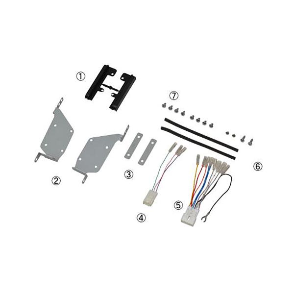 ■品番：NKK-D72D■セット内容・パネルＬ／Ｒ・ブラケットＬ／Ｒ・スペーサー・車速用配線コネクター（５Ｐ）・電源／フロントスピーカー用コネクター（１０Ｐ）・スポンジスペーサー・ネジ類■適合・ダイハツ　ハイゼットカーゴ/ハイゼットデッキバ...