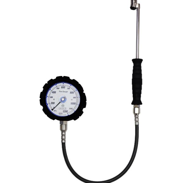 ★領収書は商品到着後注文履歴から発行できます★衝撃に強い構造で耐久性抜群。直径80mm大型メーターダイヤルタイプタイヤゲージ大型車用測定のみの大きく見やすい目盛のダイヤル型タイヤゲージ　トラック・バスのダブルタイヤ対応チャック　大型車向きウ...