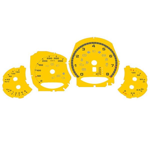 Venoxyのイエロー・メーターパネルです。ポルシェ 991型911前期モデル(991.1)のターボ系各グレードに適合します。高精度、高品質な欧州Venoxyのリプレースメントメーターパネル。ロゴ、デザインは純正のまま、お気に入りのカラーが...