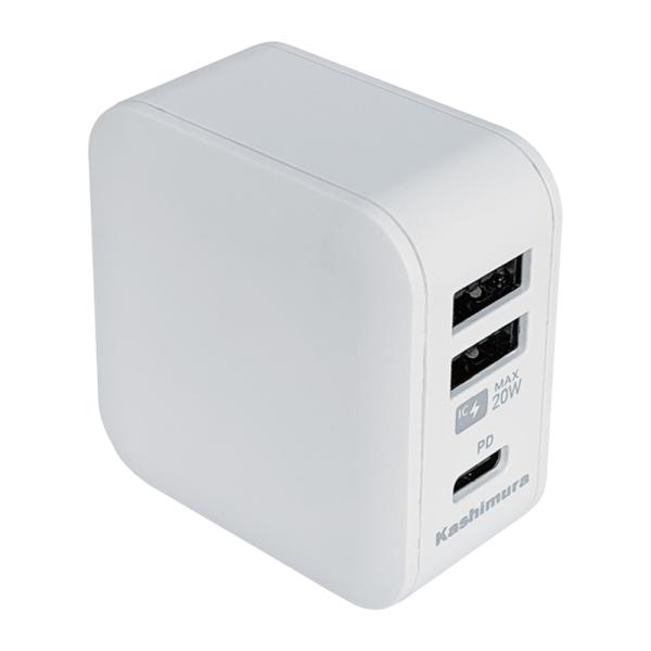 品番：AC-034JANコード：4907986480344本体色：ホワイト入力電圧：AC100-240V 50/60Hz出力 3ポート合計最大15W(5V 3A)USB-A：1ポート最大5V 2.4A 最大12WUSB-C：5V 3A、9V...