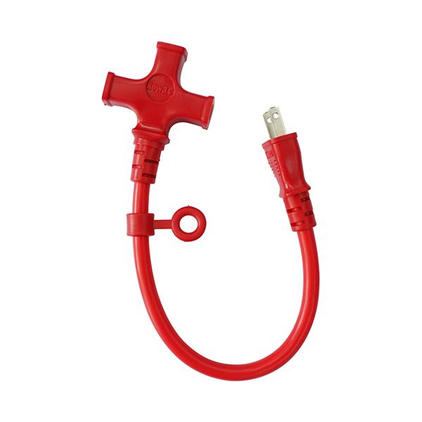 ◆◆用途◆◆15A・3ッ口・0.5mショートタップ。◆◆機能◆◆耐寒性に優れたやわらかい電線を使用した延長コードです。◆◆仕様◆◆●定格：15A・125V。●コンセント：2PX3ツ口。●色：赤。●電線サイズ：VCT2芯X1.25sq。●長さ...