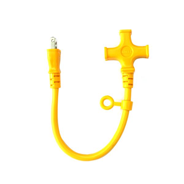 ◆◆用途◆◆15A・3ッ口・0.5mショートタップ。◆◆機能◆◆耐寒性に優れたやわらかい電線を使用した延長コードです。◆◆仕様◆◆●定格：15A・125V。●コンセント：2PX3ツ口。●色：黄。●電線サイズ：VCT2芯X1.25sq。●長さ...