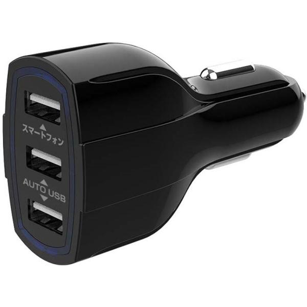 ●USB-A 3ポート搭載の車載用USB電源。車のDCソケットをUSB電源に変換します。●自動識別IC搭載。(3ポートのうち2ポートで対応。) iPad/iPhone/iPod/スマートフォン/タブレット等を自動的に識別し、最適な電流で充電...