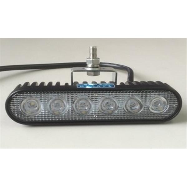 ●横長タイプのLED作業灯です。●DC12V・DC24V・DC48V共通で使用できます。(許容入力電圧範囲：DC10V〜DC80V)●3WハイパワーLEDを6個搭載(消費電力13W)●ランプ全体で1060ルーメンを発揮、とても明るい作業灯で...