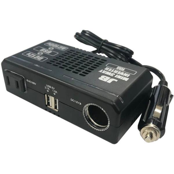 本製品は乗用車の電源(DC12V)を家庭用電源(AC100V)に変換し、定格120Wまでの家電製品が、車内で使え、またDC5V(USB)に変換するインバーターです。●ブルーイルミネーション機能(保護回路作動時は赤色)●5種類の安全保護回路を...