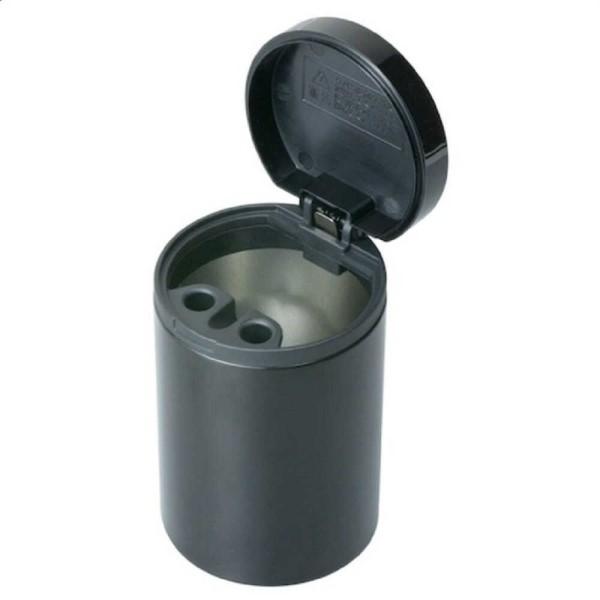 ・純正や後付けのドリンクホルダーにすっぽり収まる置き型タイプの缶灰皿です。・差し込むと火が消える消火穴2つ付き。・タバコ約2箱分以上入る大容量です。・ご家庭やアウトドアでのご使用にも便利です。製品サイズ：H109mm × W69mm × D...