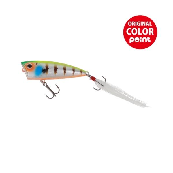 (ポイントオリジナルカラー)STEEZポッパー60Fのボディを50mmへダウンサイジング。アピール力を抑え、弱ーしい小魚や、虫を演出することが可能。水平気味に浮くよう設計されたボディは、ライトな自重と相まって、着水音が非常にナチュラル。水面...