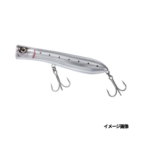 シーバスからサゴシ、青物まで幅広く狙える、食べ頃サイズのぶっ飛びバーサタイルポッパー!スリムボディ&amp;後方重心固定ウエイトの相乗効果でキャスタビリティが圧倒的に向上。横風強風でも飛行姿勢がブレず安定して飛ぶ。ボディ中央部を細く、後方を...